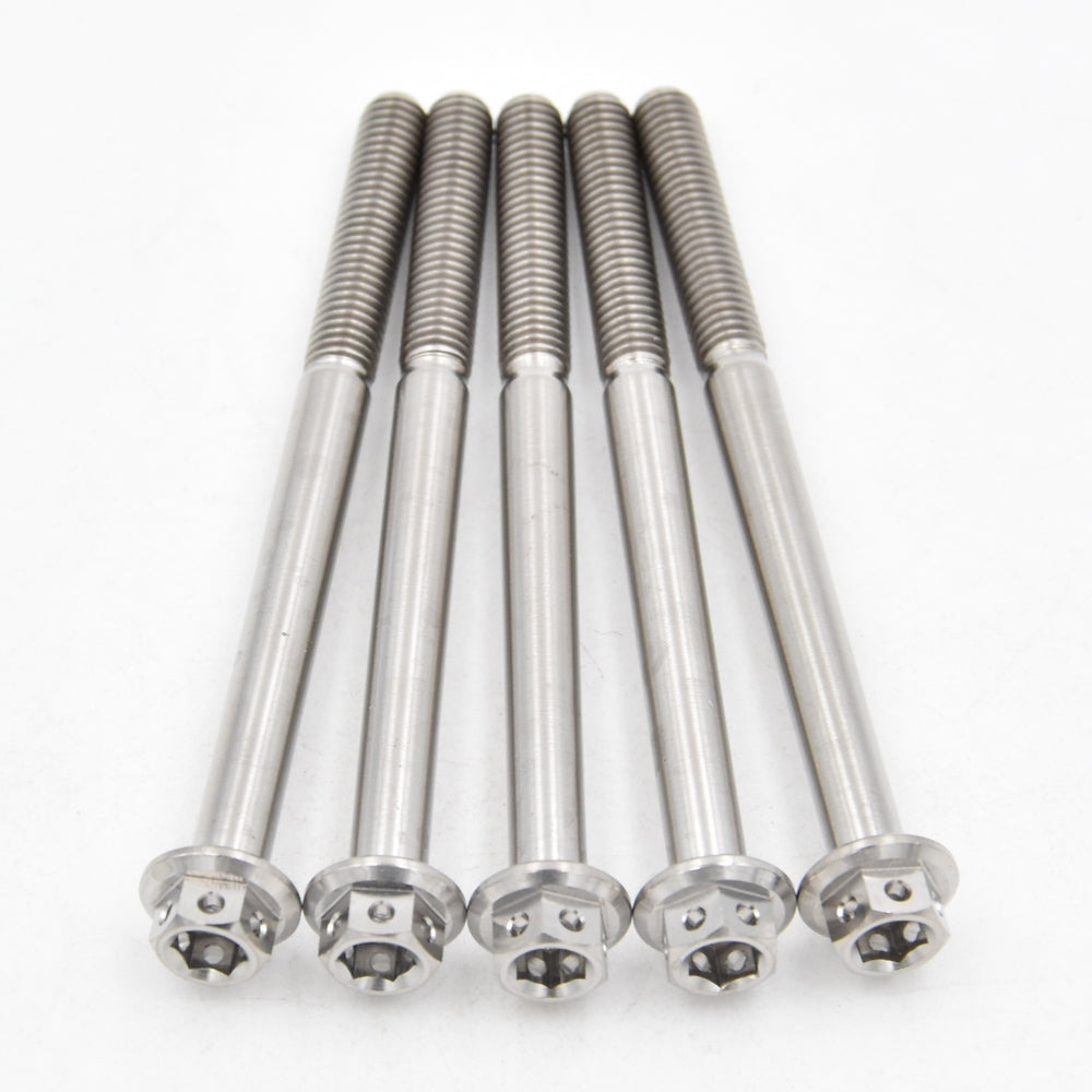 Drilled Double Hex Flange Titanium Bolts M6x25 M6x50 M6x80 M8x25 ...